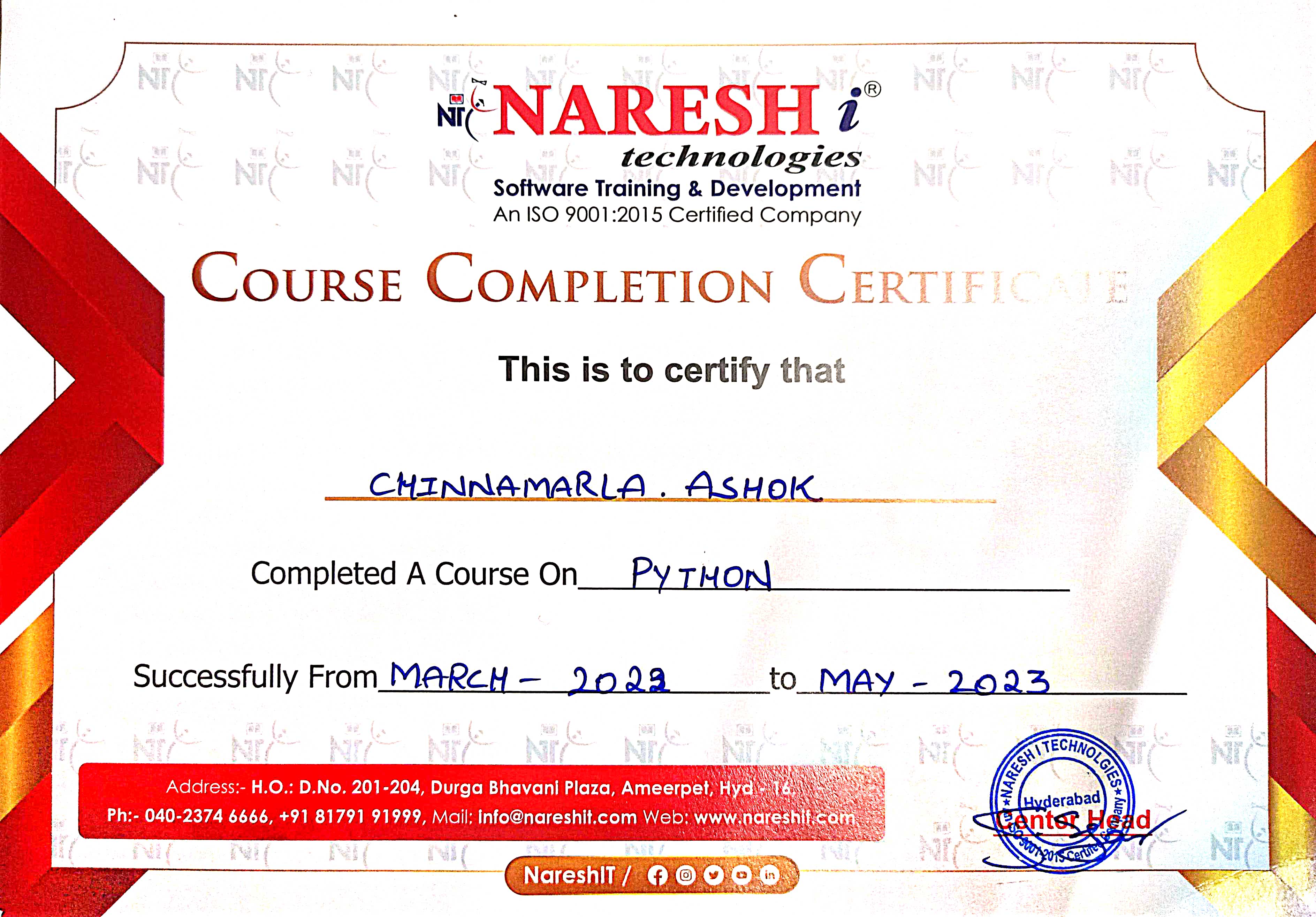 Ashok - Personal Portfolio